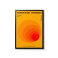 Bauhaus All Orange Print Abstract Art Ausstellung Home Decor Minimalist ...