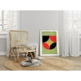Bauhaus Art Print: Green, Red, And Black Mid-Century Modern Wall Art ...