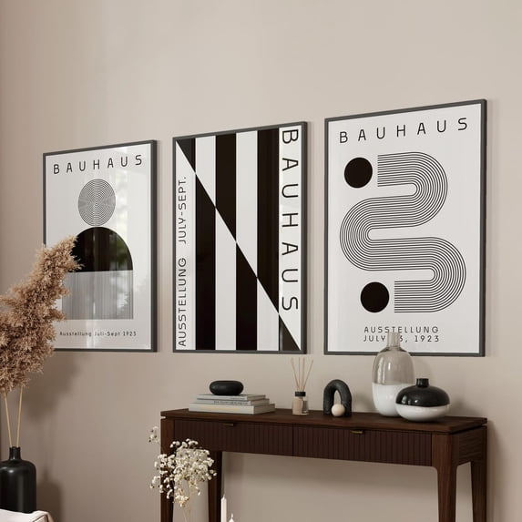 Bauhaus Art Print Set: Boho Chic Posters Home Decor Office Wall Art Set ...