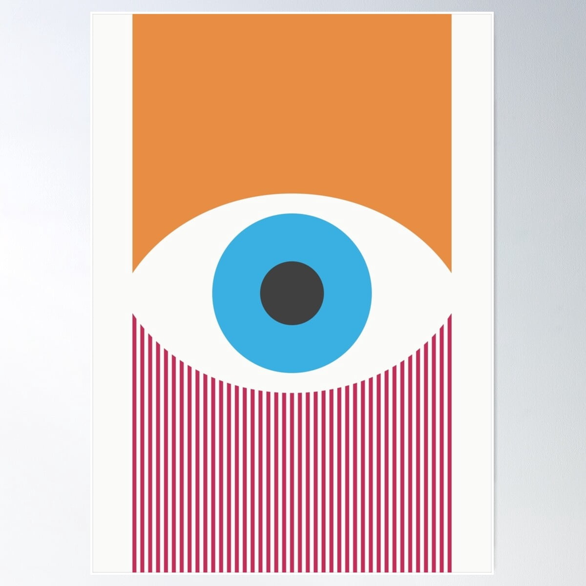 Bauhaus Big Eye Poster Wall Art, Modern Wall Decor For Living Room ...