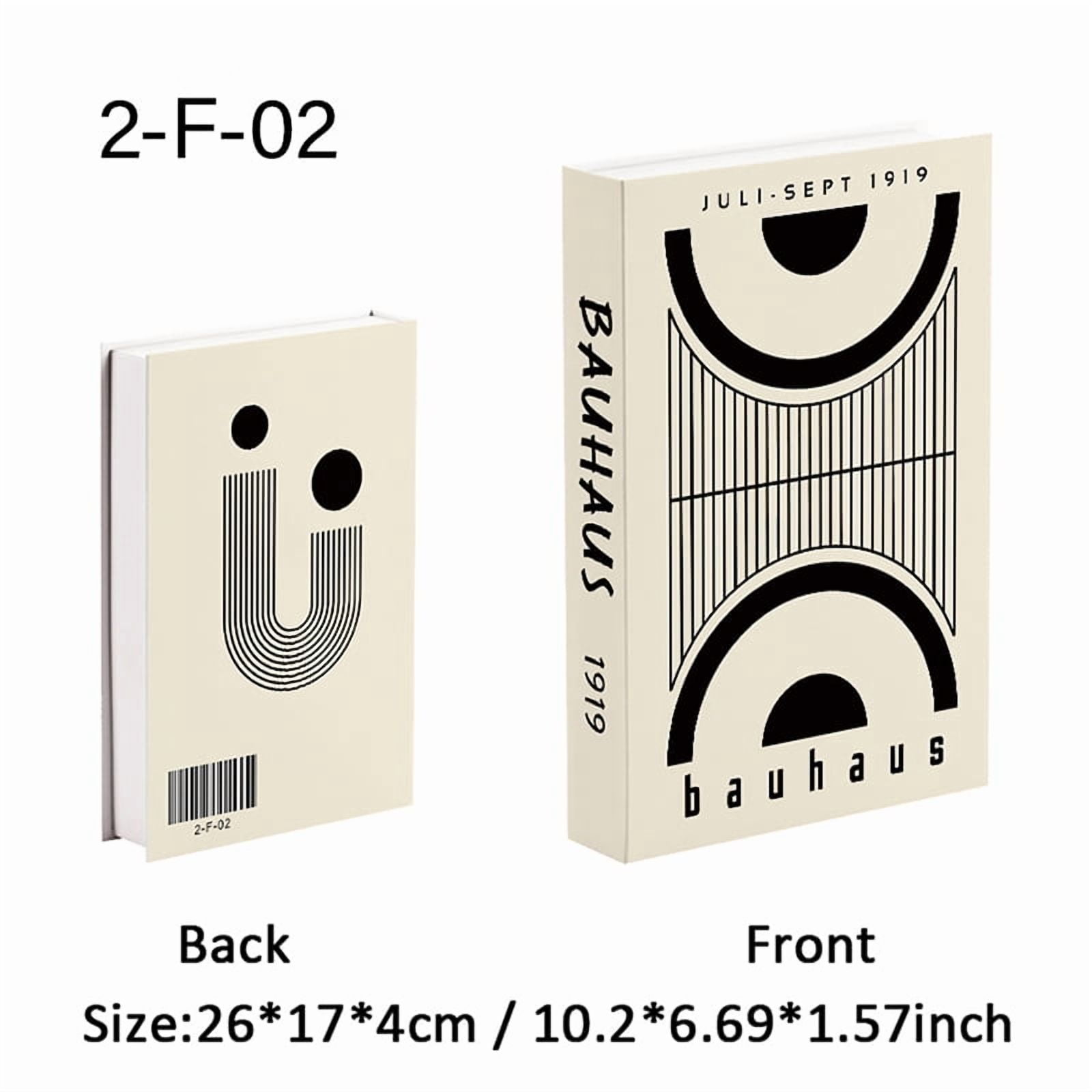 Bauhaus Decorative Books Open Luxury Fake Book Storage Box Home Decor ...