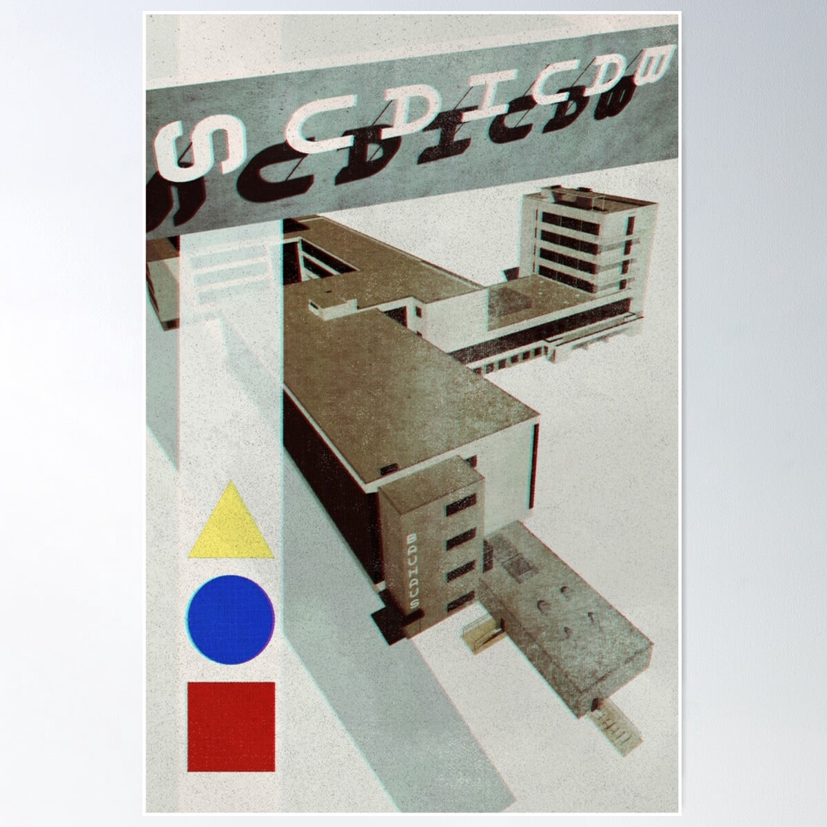 Bauhaus Dessau Building In Vintage Magazine Collage Style Iii Poster ...