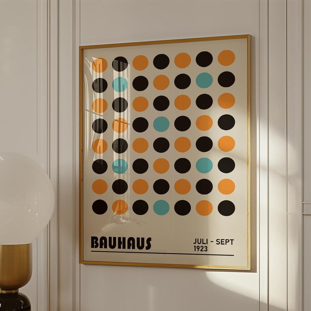 Bauhaus Dot Pattern Wall Art Abstract Geometric Print Minimalist Modern ...