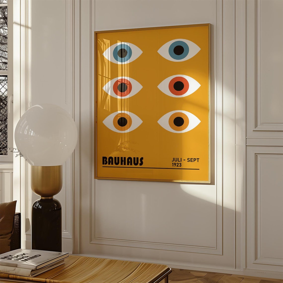 Bauhaus Eye Pattern Wall Art Abstract Geometric Print Modern Retro ...