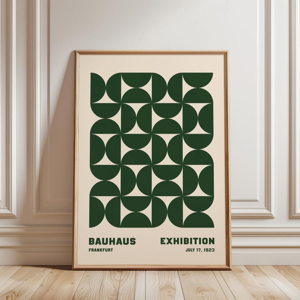 Bauhaus Frankfurt Exhibition 1923 Forest Green Geometric Half Circle ...