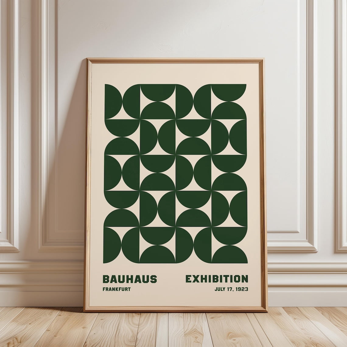 Bauhaus Frankfurt Exhibition 1923 Forest Green Geometric Half Circle ...