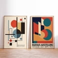 Bauhaus Geometric Abstract Mid Century Wall Art Set Home Decor Office ...