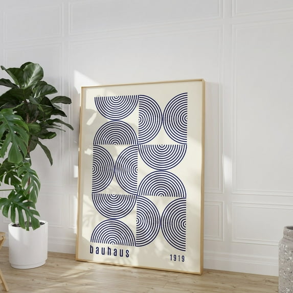 Bauhaus Geometric Art Print: Abstract Exhibition #1914, Unframed Poster ...