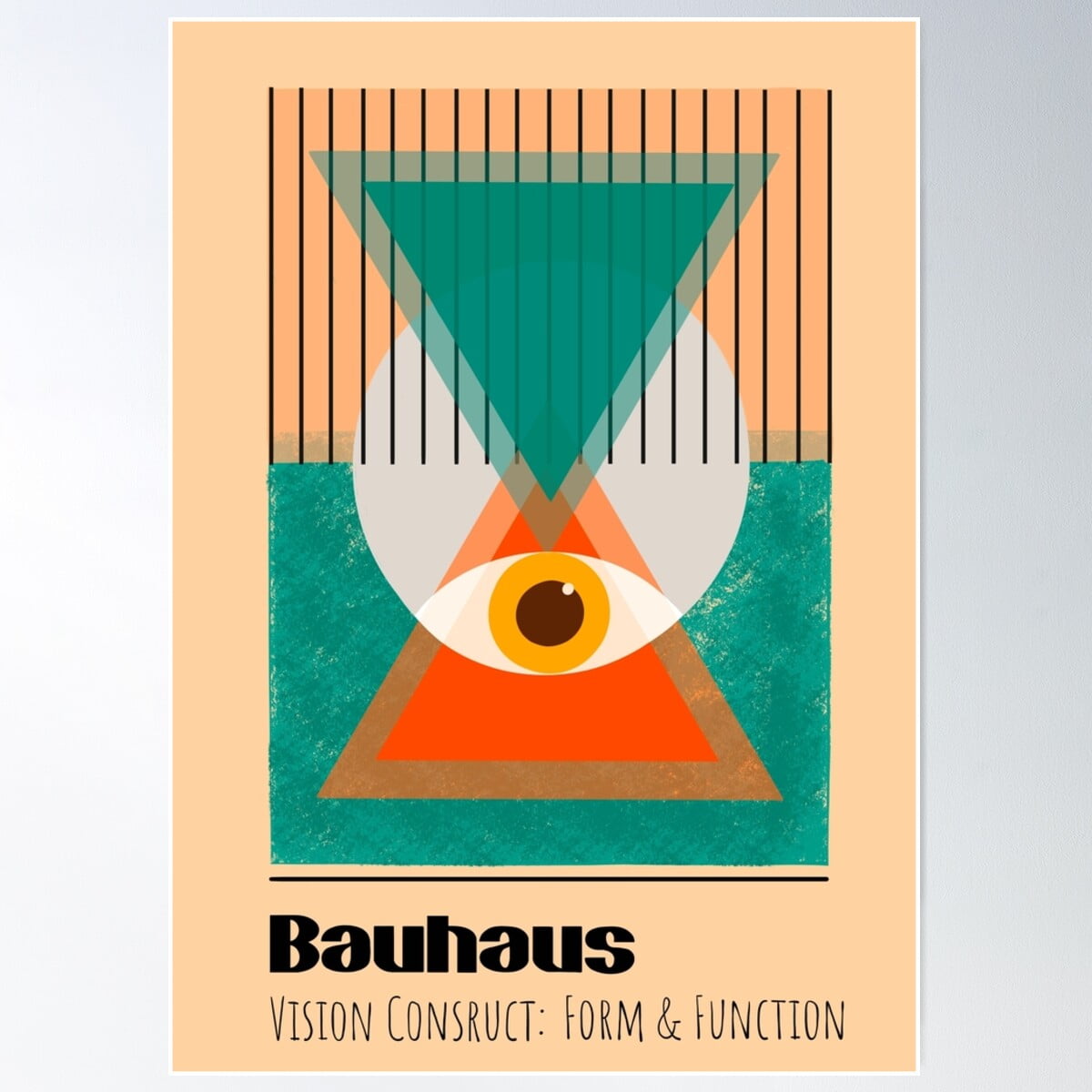 Bauhaus - Geometric Art - Vision Construct - All-Seeing Eye Poster Wall ...
