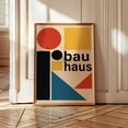 Bauhaus Geometric Mid Century Modern Abstract Typography, Stretched ...