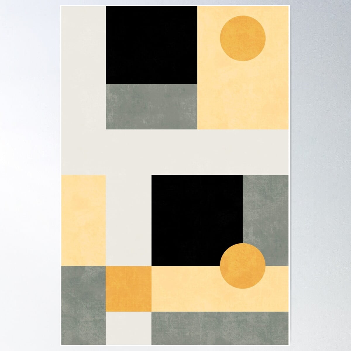 Bauhaus Geometric Shapes Poster Wall Art, Modern Wall Decor For Living ...