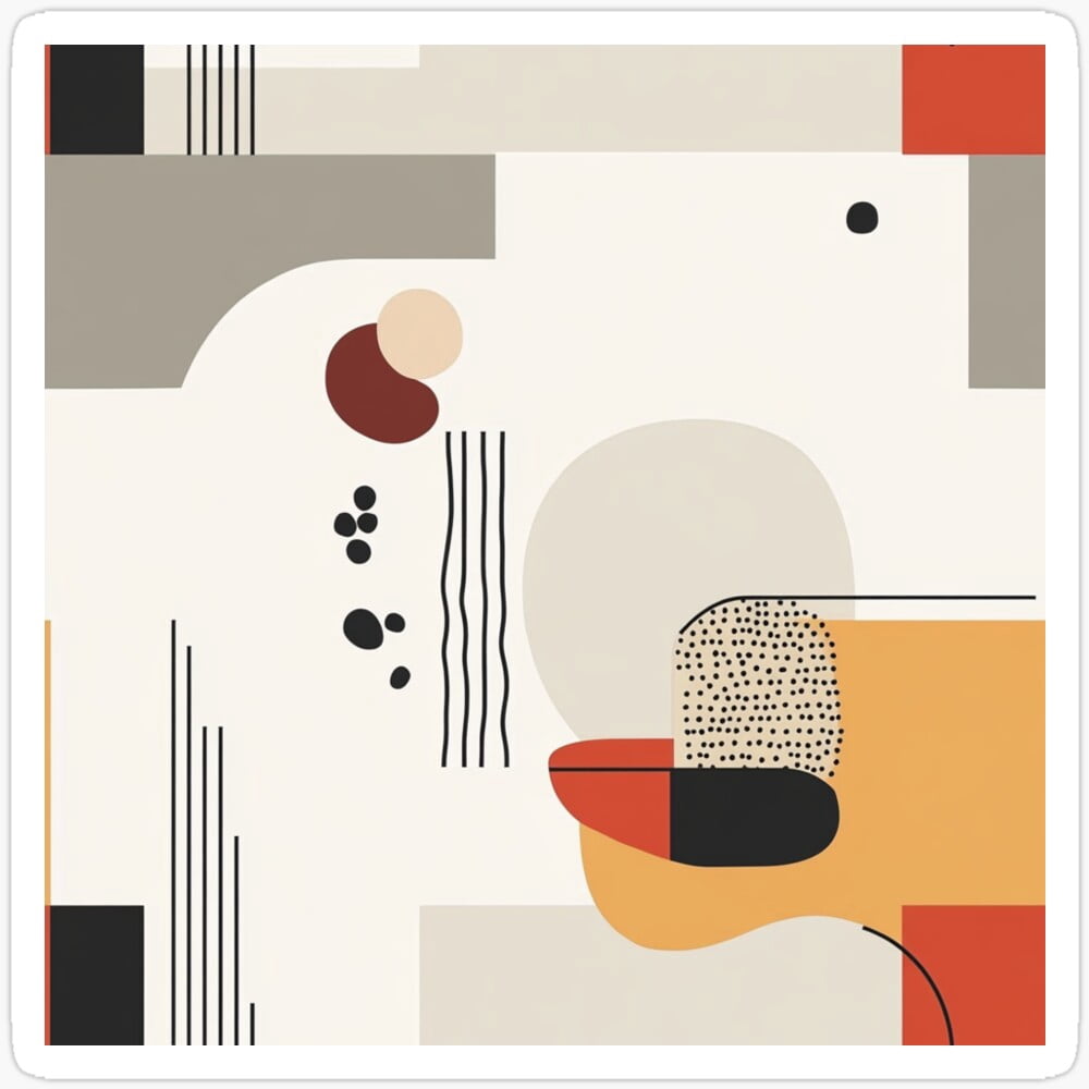 Bauhaus In Disequilibrium Sticker Kir-3882 - Walmart.com