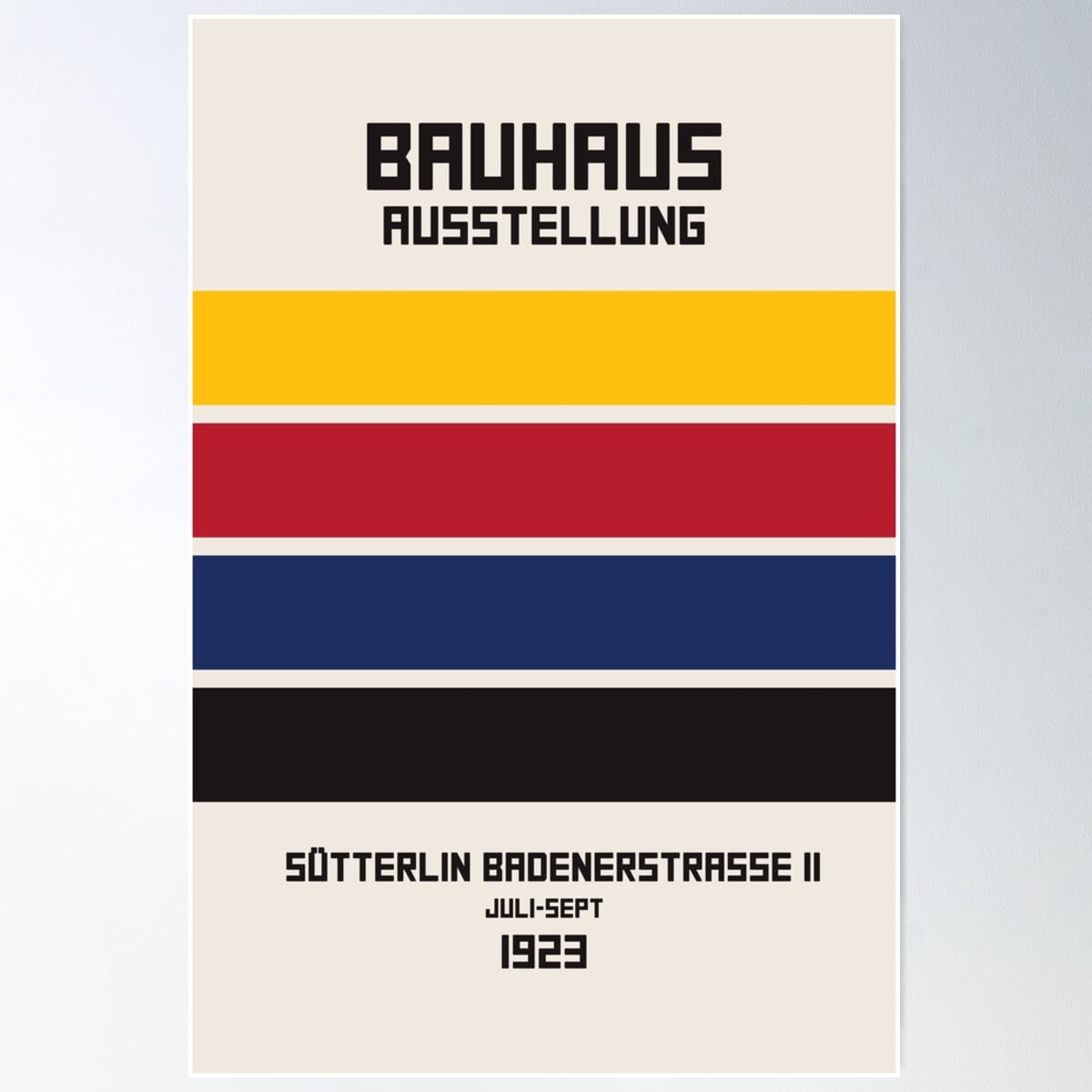 Bauhaus Inspired Exhibition Print, Bauhaus Wall Art Dark Color ...