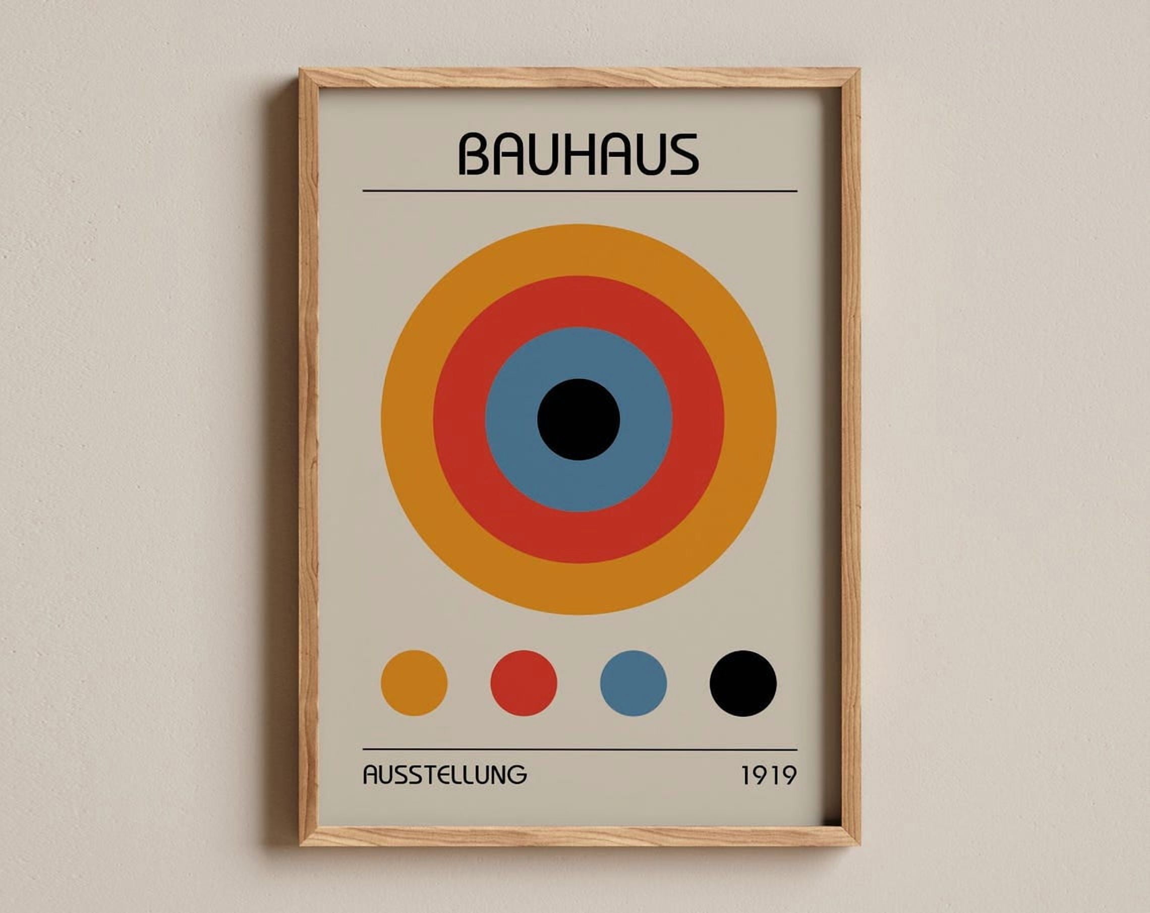 Bauhaus Modernist Geometric Artwork Retro Abstract Architecture Decor ...