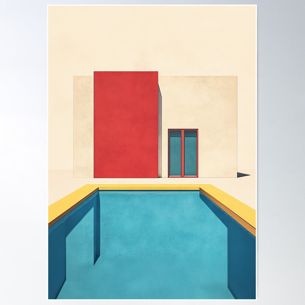 Bauhaus Pool Architecture Poster Wall Art, Modern Wall Decor For Living ...