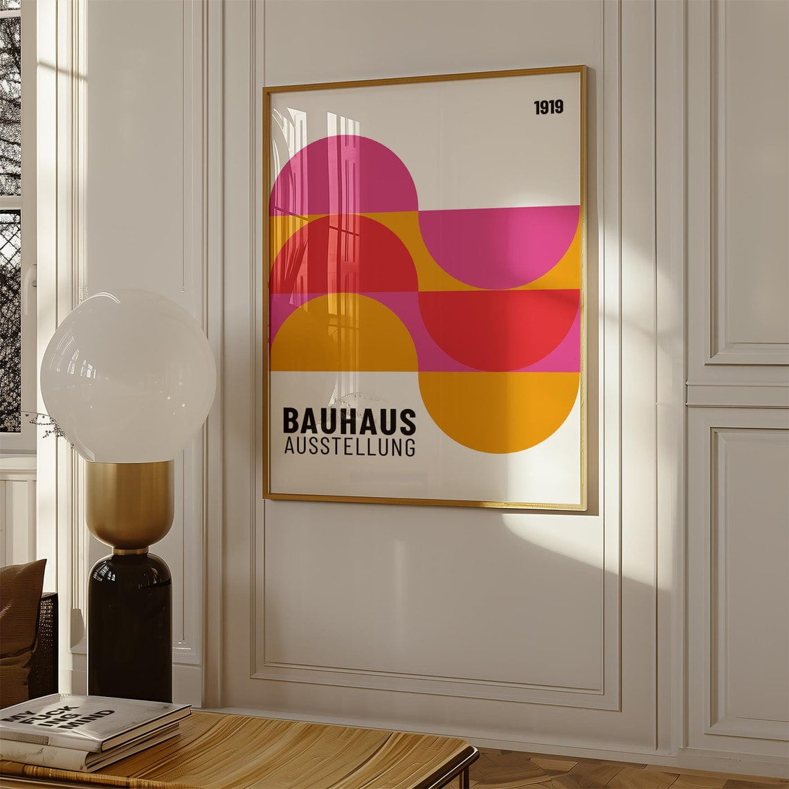 Bauhaus Poster Colourful Wall Art Modern Abstract Print Retro ...