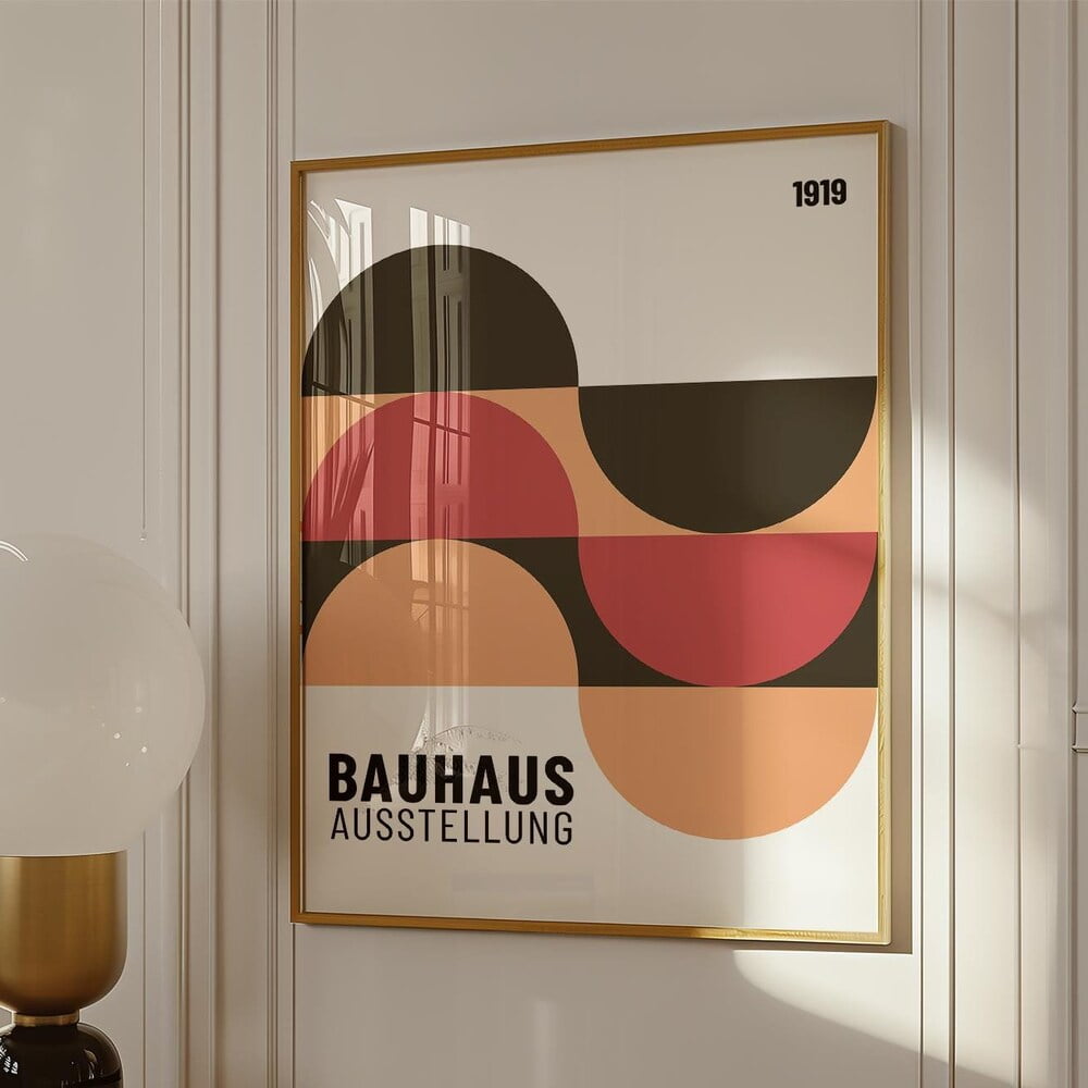 Bauhaus Poster Modern Abstract Art Print Geometric Wall Decor ...
