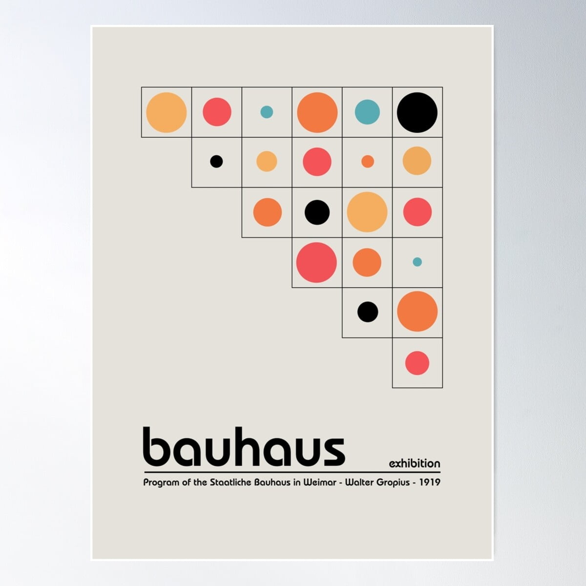Bauhaus Program Of The Staatliche Bauhaus In Weimar - Walter Gropius - 1919 Poster Wall Art ...