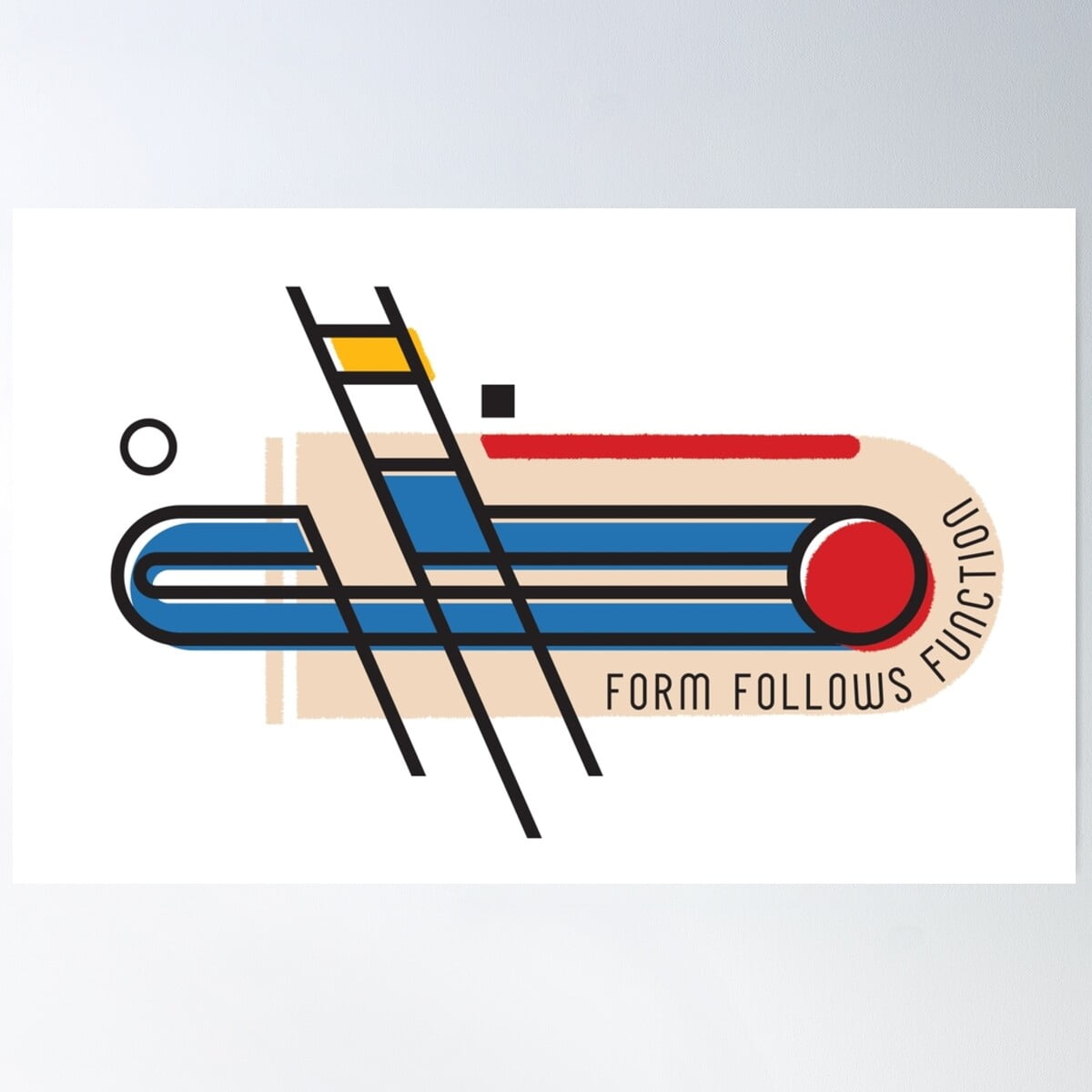 Bauhaus Style Art Aesthetic Form Follows Function Poster Wall Art ...