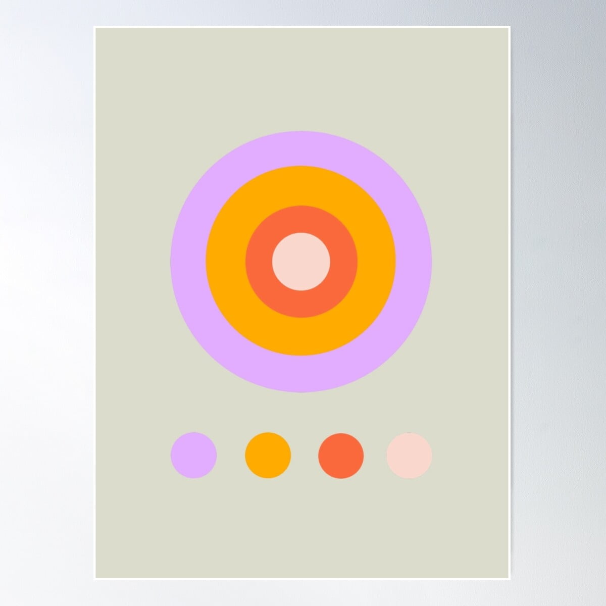 Bauhaus Style Colour Chart Poster Wall Art, Modern Wall Decor For ...