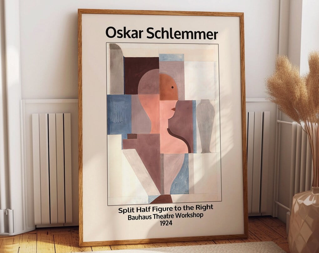 Bauhaus Theater Poster: Oskar Schlemmer'S Iconic Split Half Figure ...
