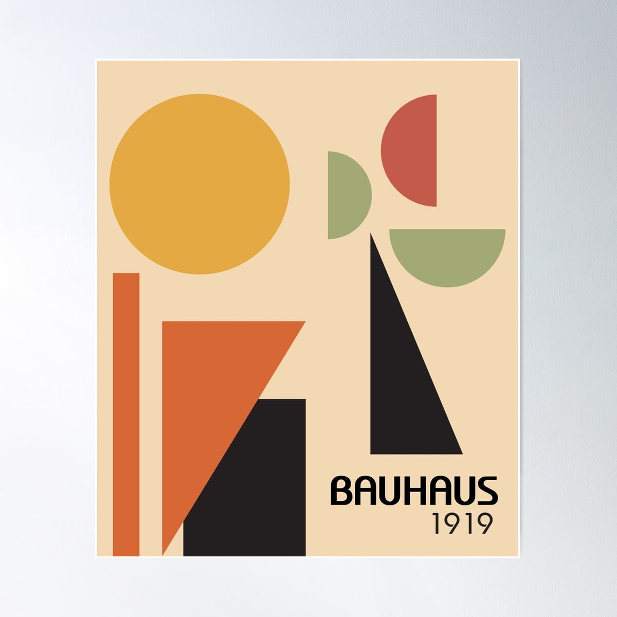 Bauhaus Tree Asbtract Poster Wall Art, Modern Wall Decor For Living ...