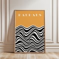 Bauhaus Wavy Lines Mid Century Modern Abstract Mustard Yellow Geometric ...