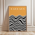 Bauhaus Wavy Lines Mid Century Modern Abstract Mustard Yellow Geometric ...