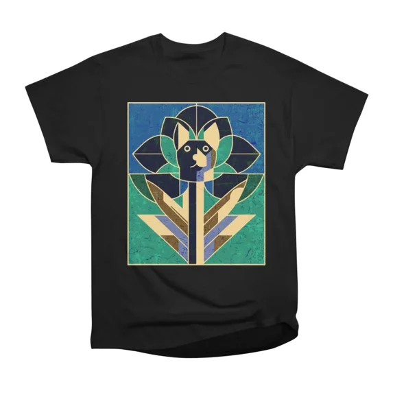 Bauhaus dog flower blue version T-Shirt Tee Gift For Him Merch For Her ...