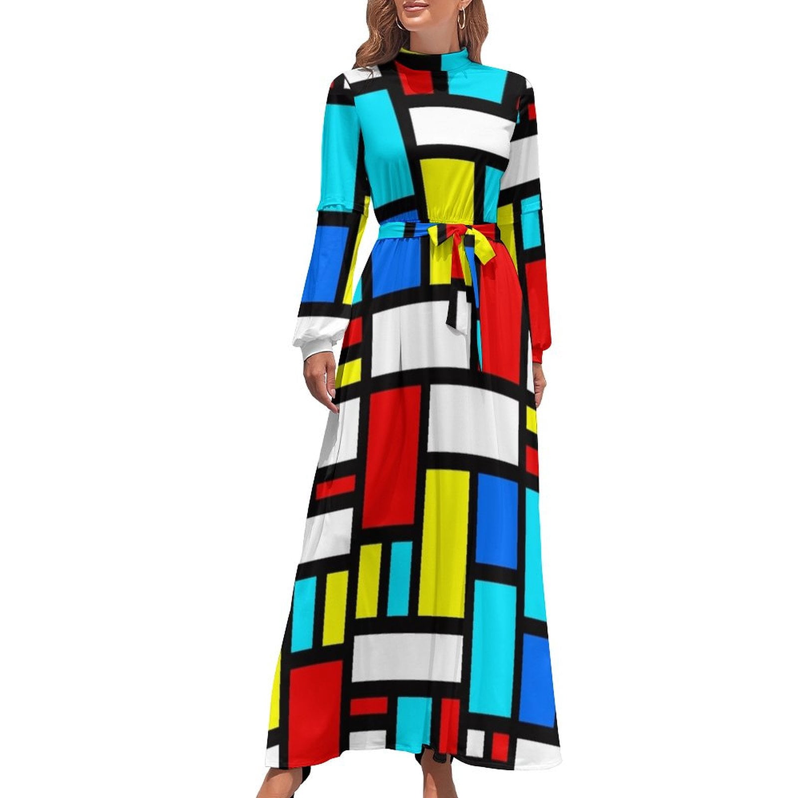 Bauhaus-esque Mid Century Modern 4 Long Dress long dress women prom ...