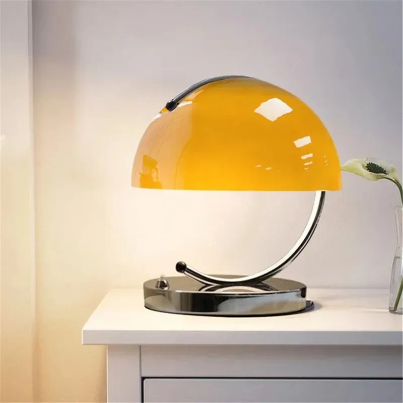Bauhaus table lamp orange small Pudding Lamp Bedroom Instagram beside ...