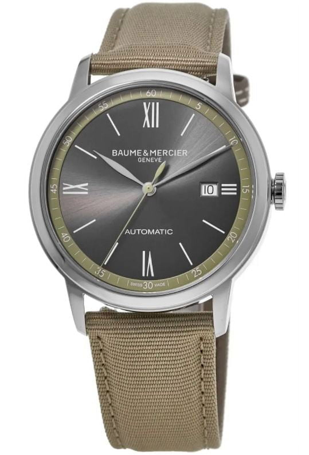 Baume Mercier Classima Men's Automatic Grey Dial Fabric Watch M0A10695 ...