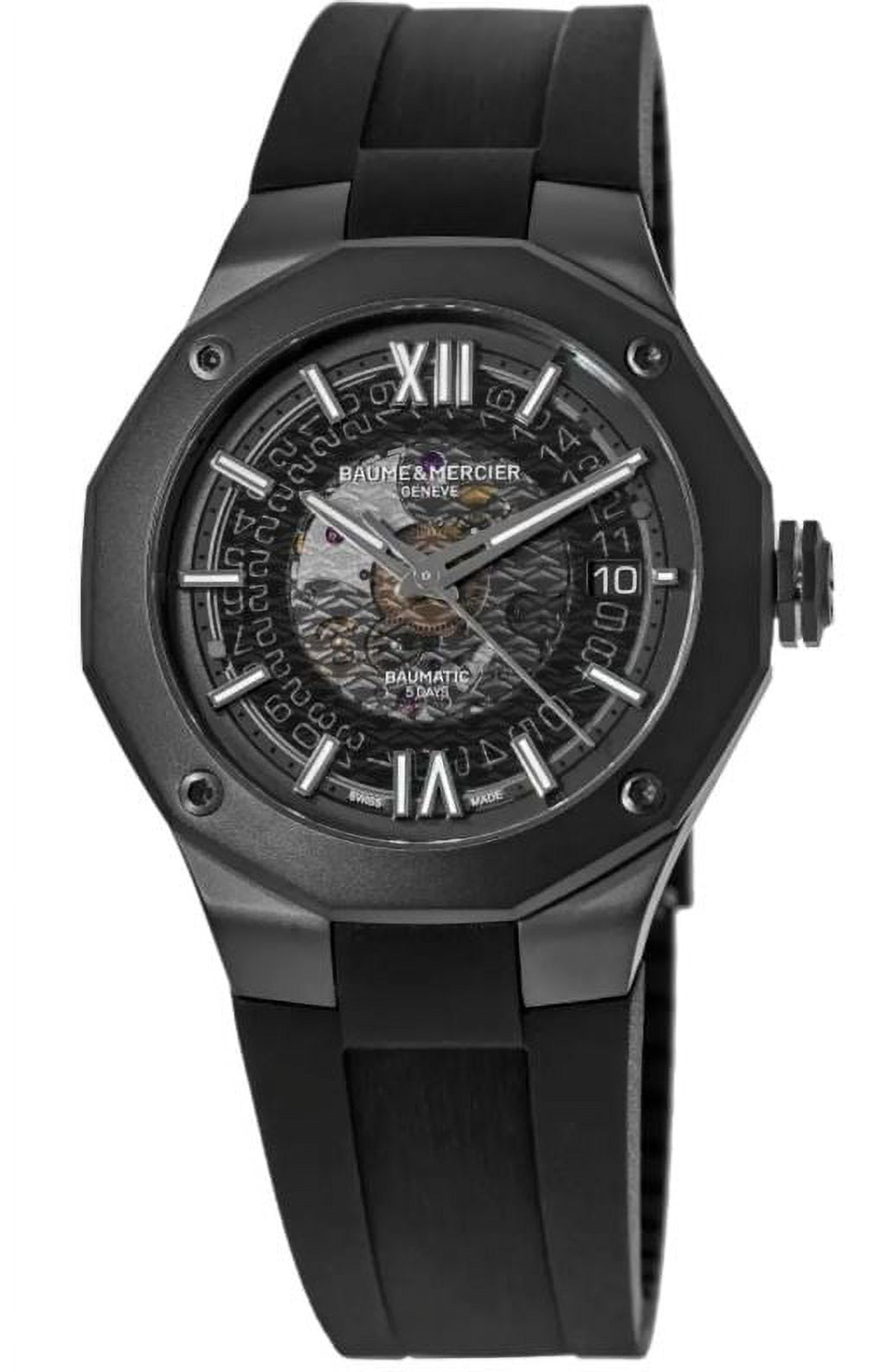 Baume et Mercier Riviera Baumatic Automatic Black Dial Men's Watch ...
