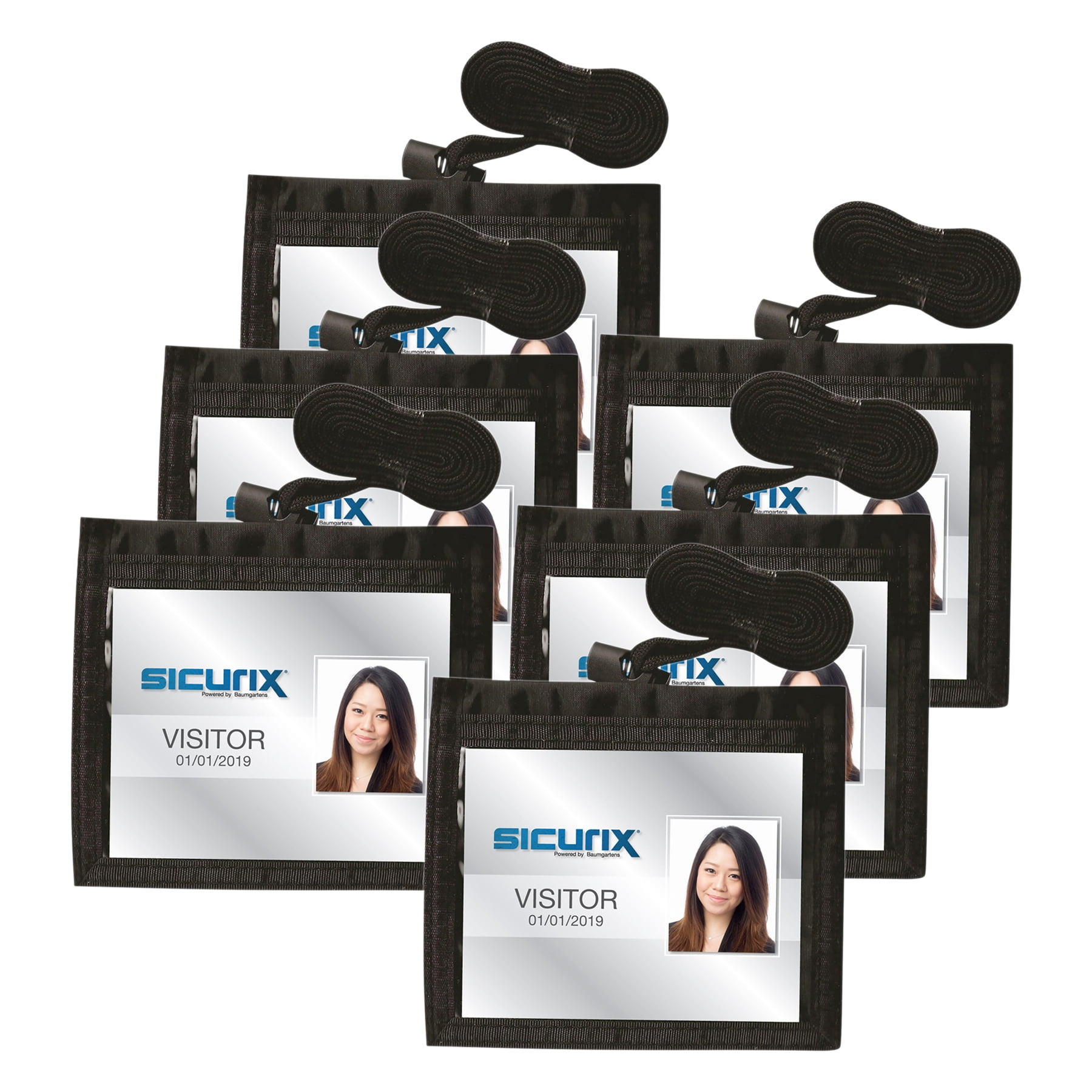 SICURIX Convention ID Neck Pouch Badge Holder, Horizontal, Adjustable ...