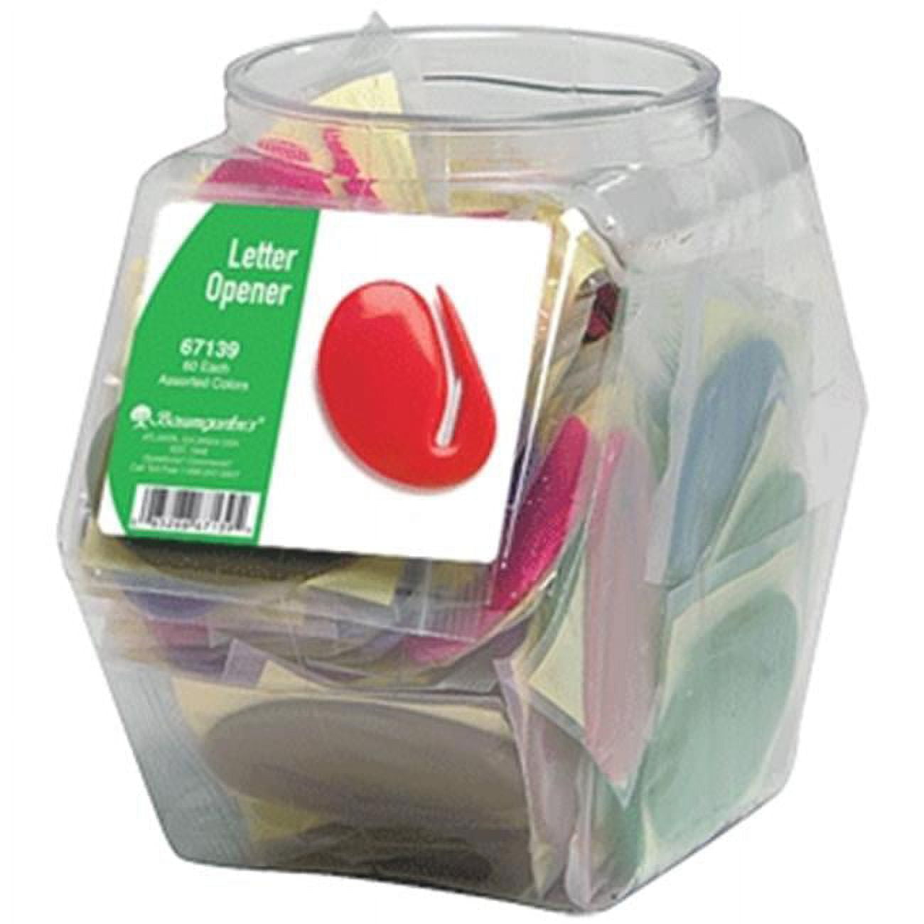 Baumgartens Letter Openers Round Hexagonal Tub Display of 60 Violet ...