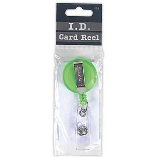 SICURIX Standard ID Badge Reel Round Belt Clip Strap GREEN (68856 ...