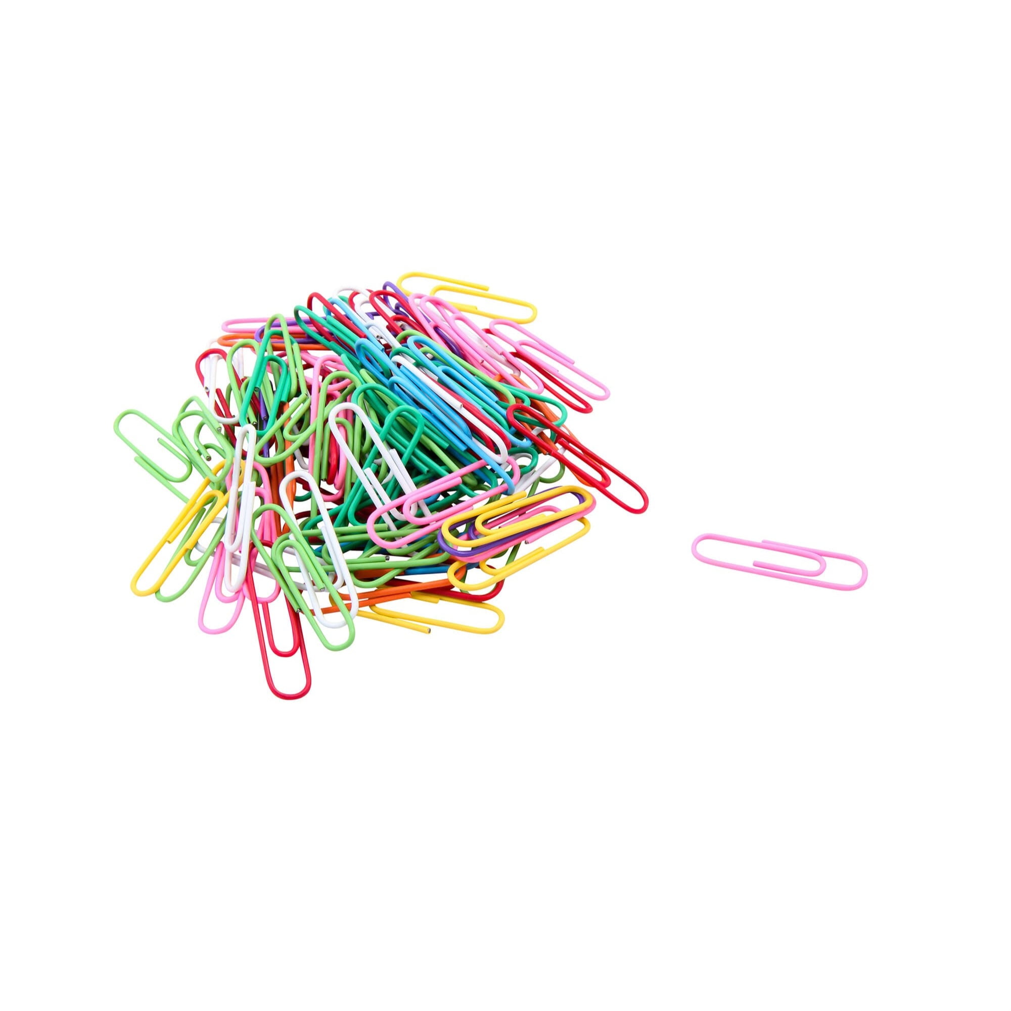 Baumgartens Vinyl-Coated Paper Clips Standard Size 100-Count Package ...