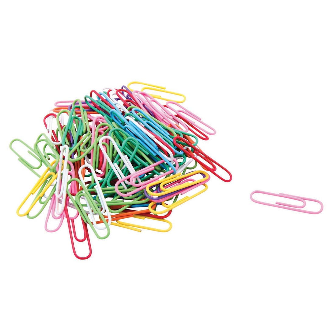 Baumgartens Vinyl-Coated Paper Clips Standard Size 100-Count Package ...