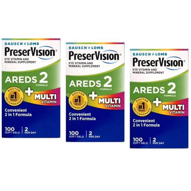 Bausch And Lomb Preservision Areds 2 Formula Plus Multivitamin Eye Soft ...