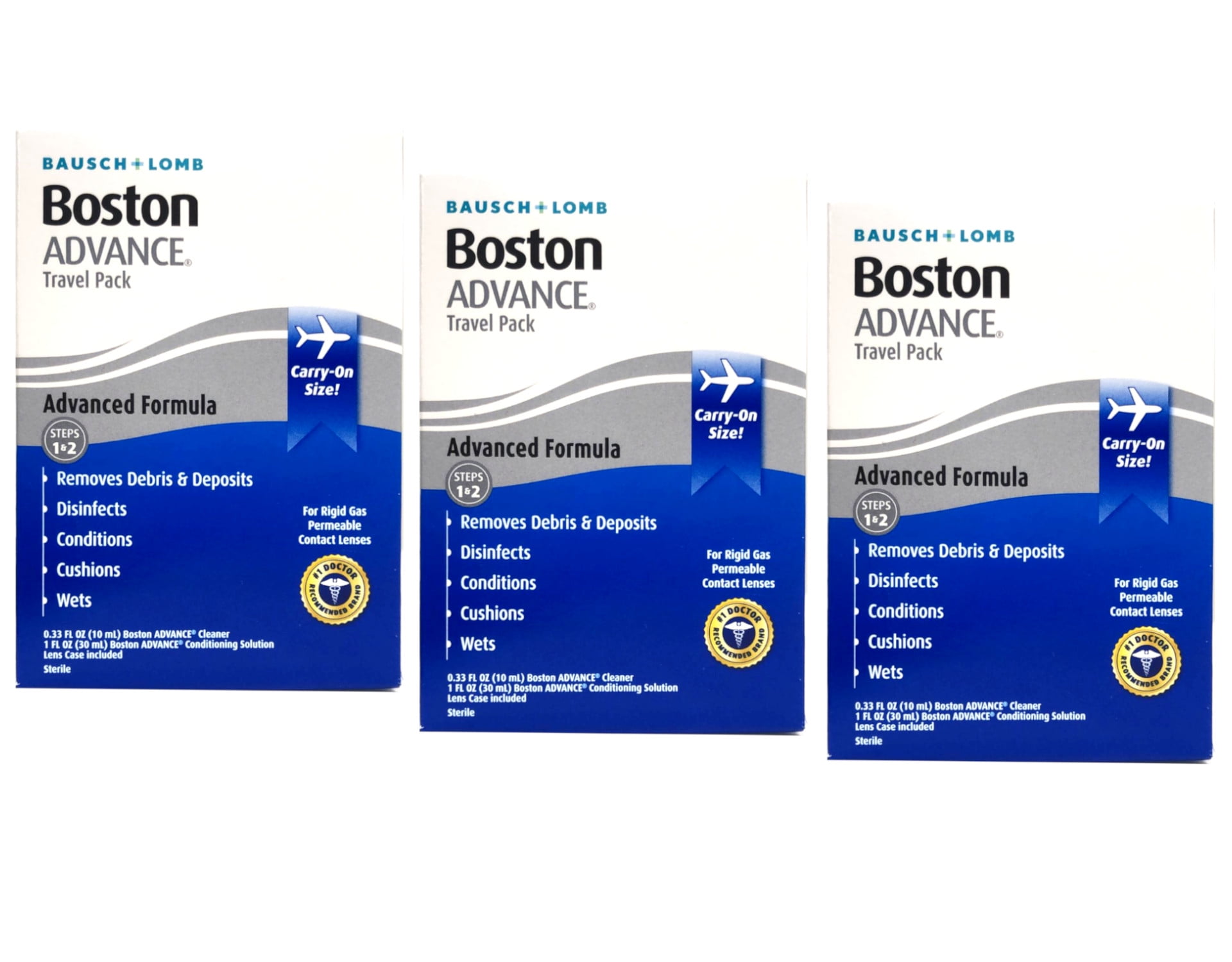 Bausch & Lomb Boston Advance Formula Travel Pack for Enhanced Comfort ...
