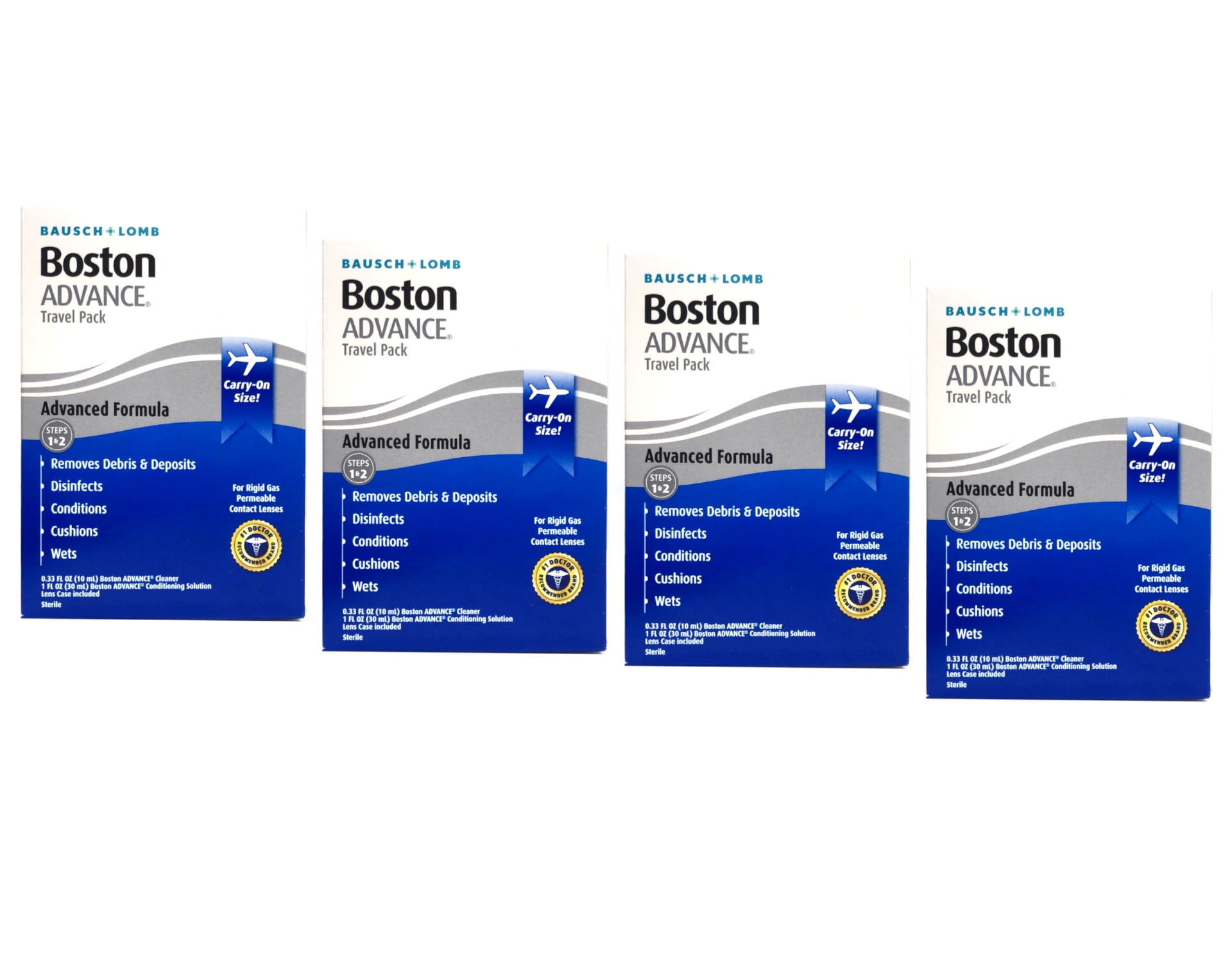 Bausch & Lomb Boston Advance Travel Pack, Pack of 4 - Walmart.com