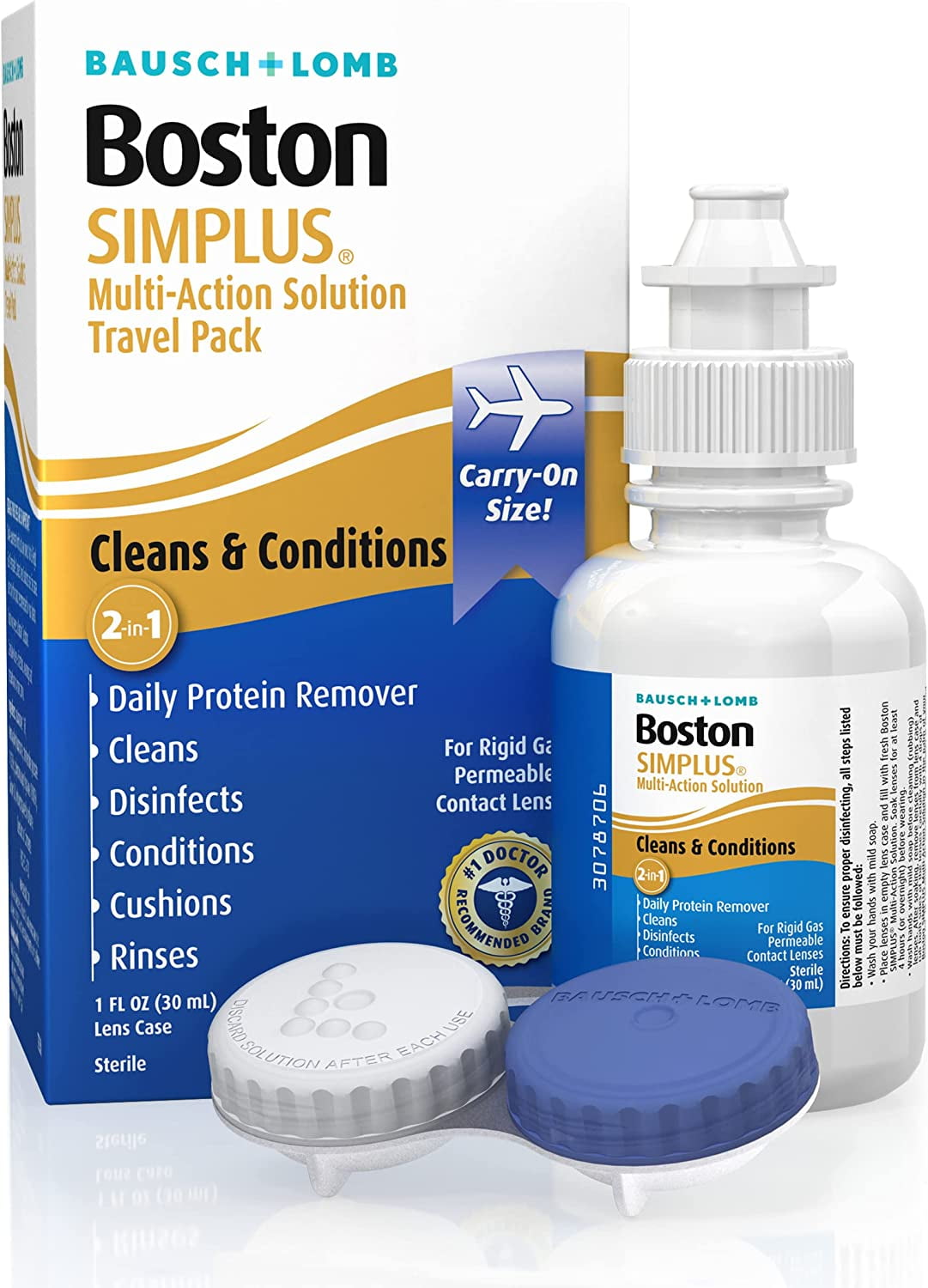 Bausch -&Lomb Boston Simplus Multi-Action Solution Travel Kit 1 Each ...