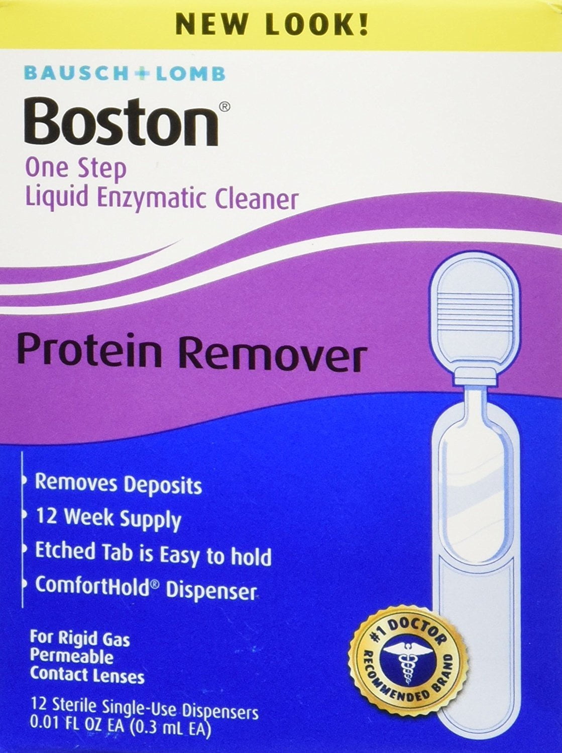 Bausch & Lomb Contact Lens Solution Boston One Step Liquid Enzymatic ...