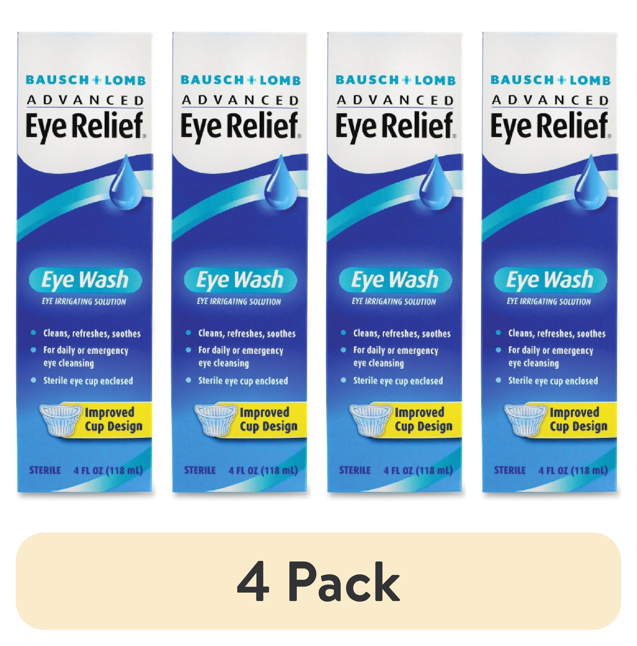 (4 pack) Advanced Eye Relief Eye Wash from Bausch & Lomb, Eye ...