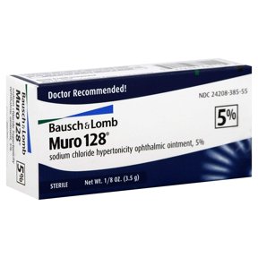 Bausch & Lomb Muro 128 Sodium Chloride 5% Ophthalmic Care Ointment, 3. ...