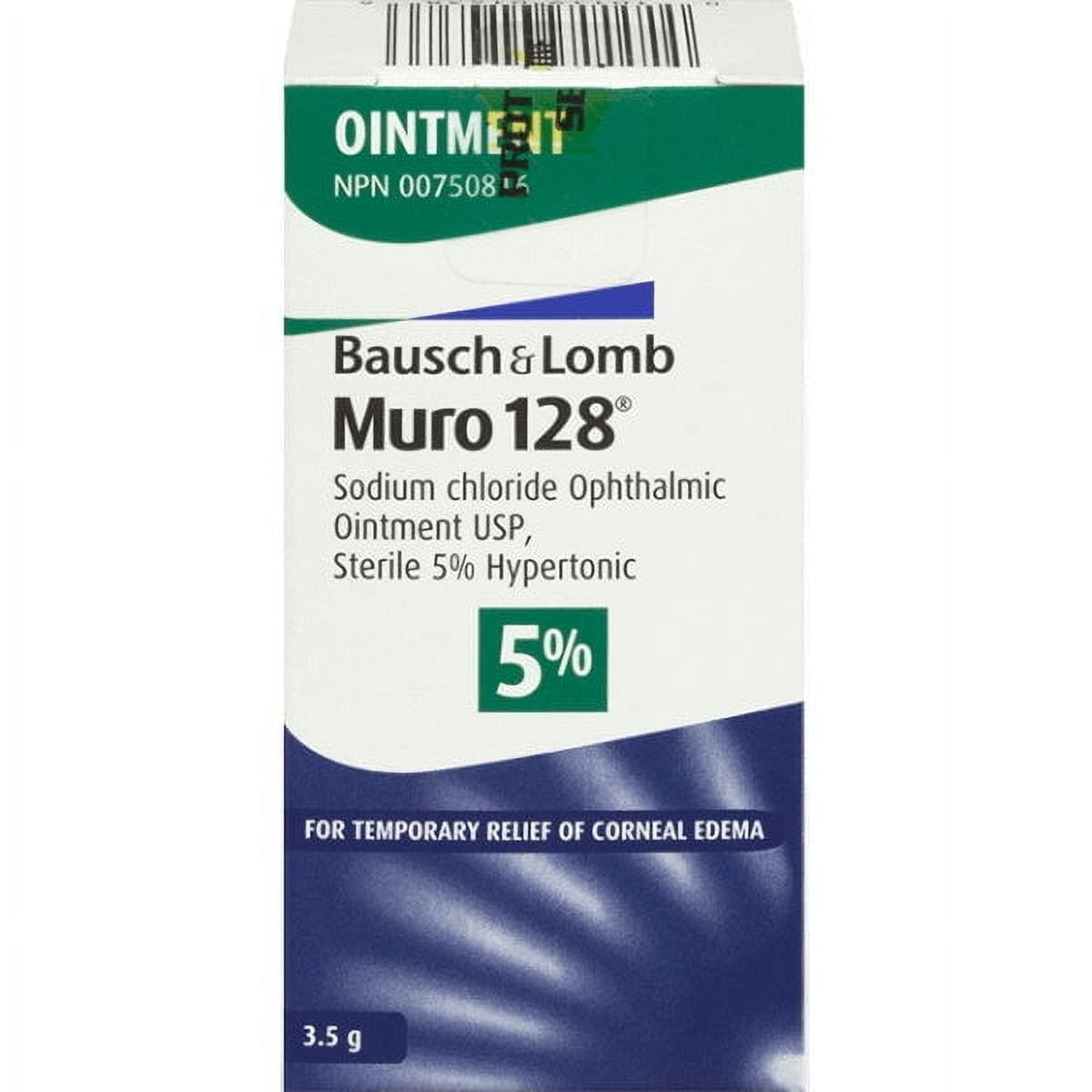 Bausch & Lomb Muro 128 Sodium Chloride 5% Ophthalmic Care Ointment, 3. ...