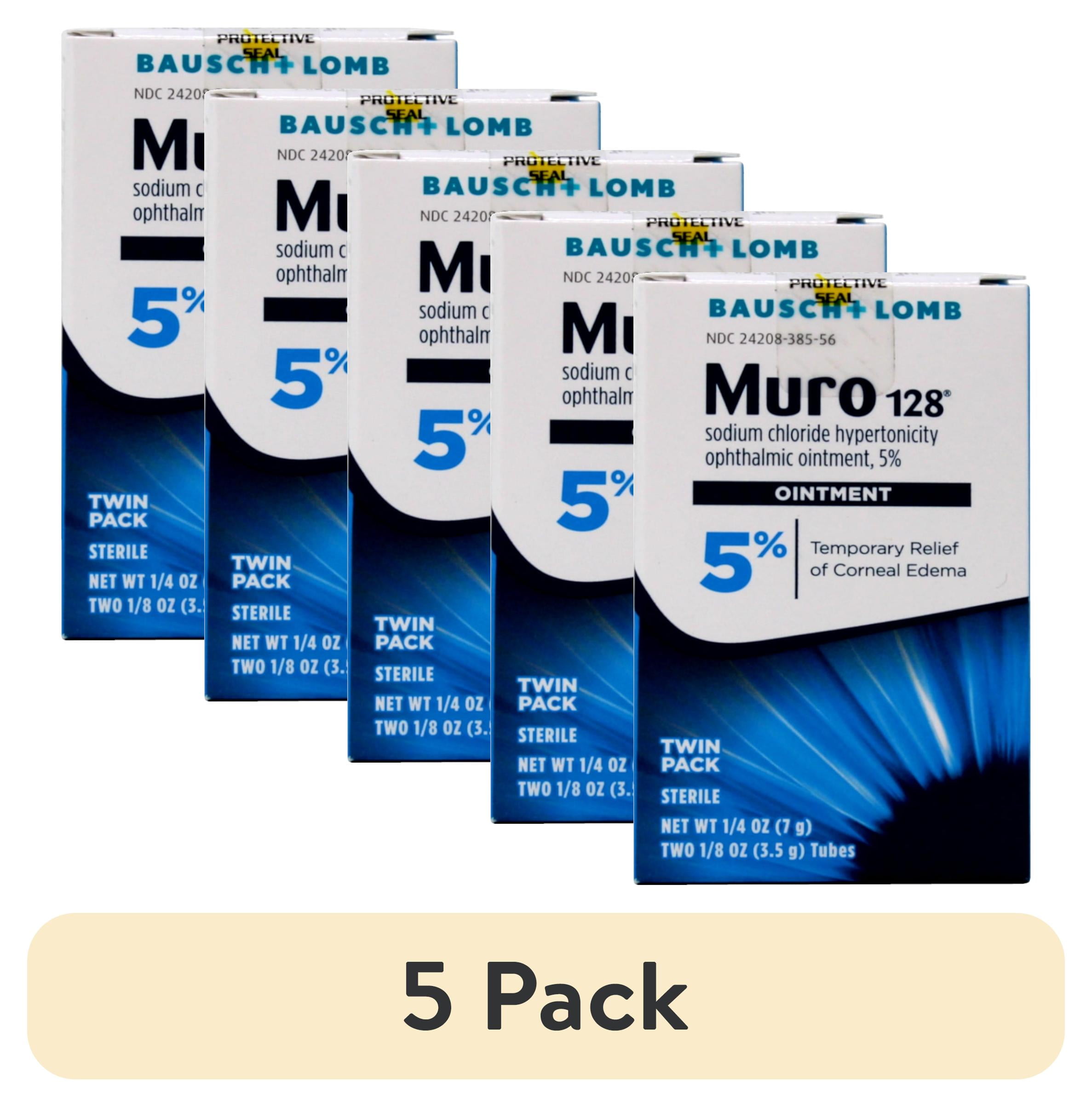 (5 pack) Bausch & Lomb Muro 128 Eye Ointment, 3.5g tubes, Twin Pack ...