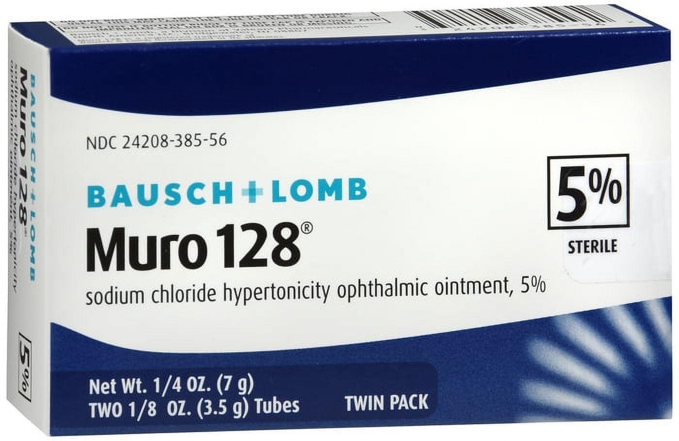 Bausch & Lomb Muro 128 Sodium Chloride Ointment 5% Twin Pack 1/8 Oz ...