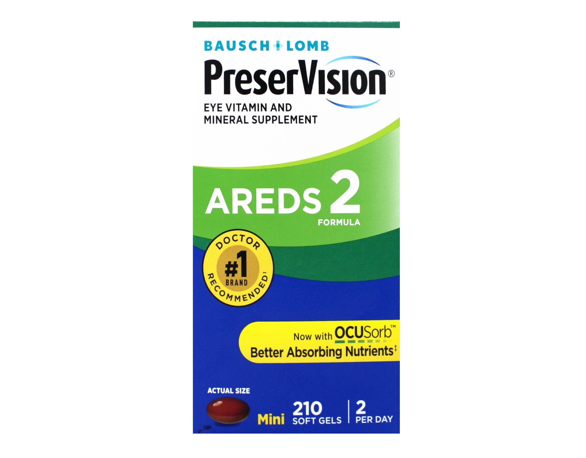 Bausch & Lomb PreserVision AREDS 2 Formula Supplement (210ct) - Walmart.com