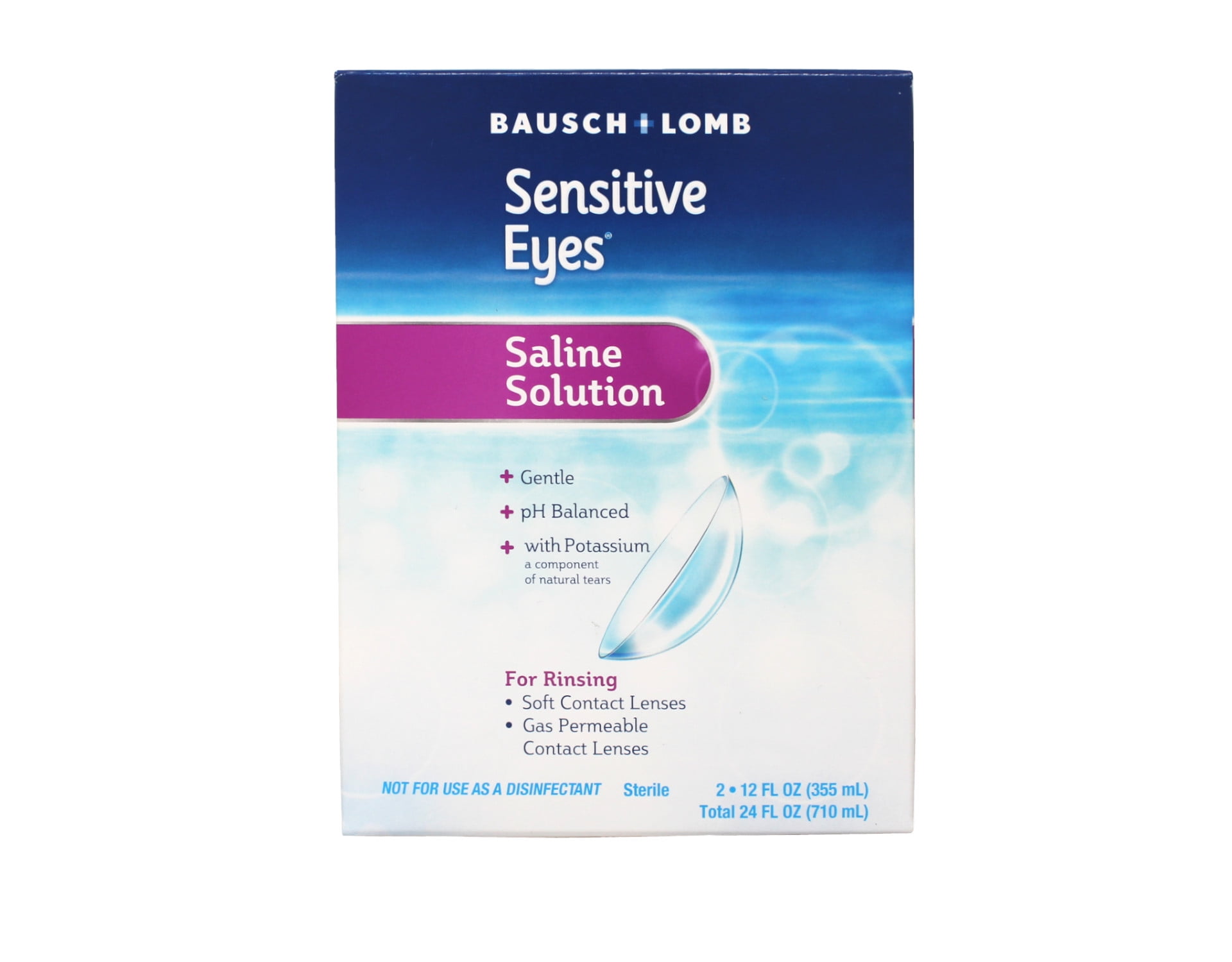 Bausch & Lomb Sensitive Eyes + Multi Purpose Sterile Saline Solution ...